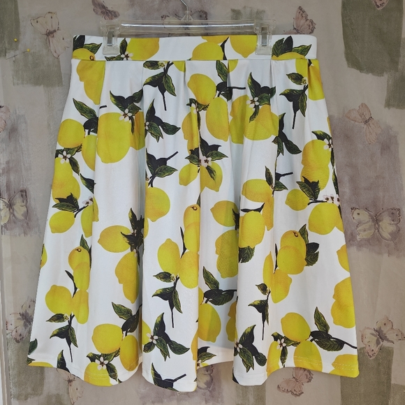 Skirts | Lemon Print Sun Skirt | Poshmark